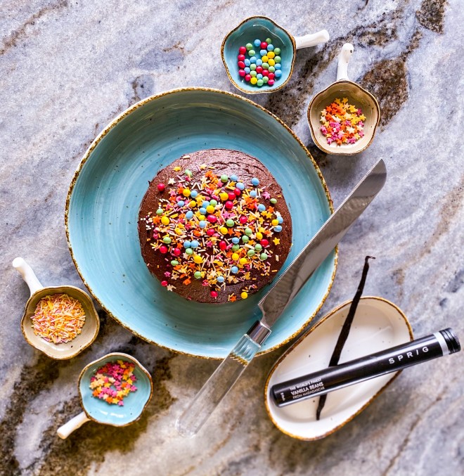 Funfetti Vanilla Cake With Chocolate Fudge Frosting