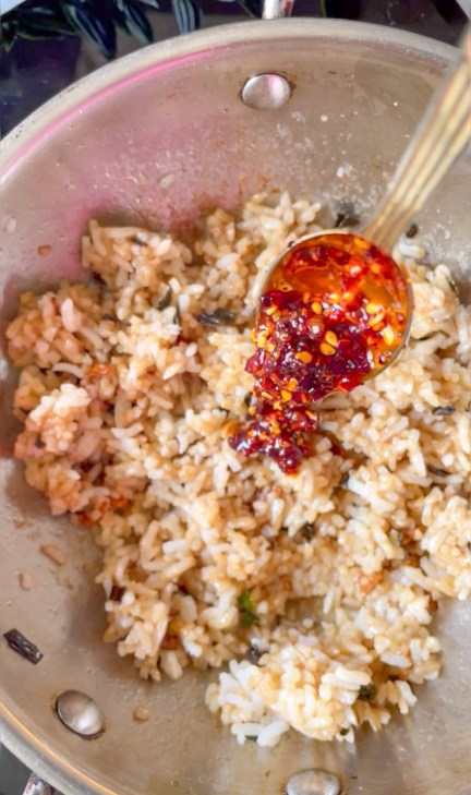 Garlic Scallion Fried Rice With Chilli Oil