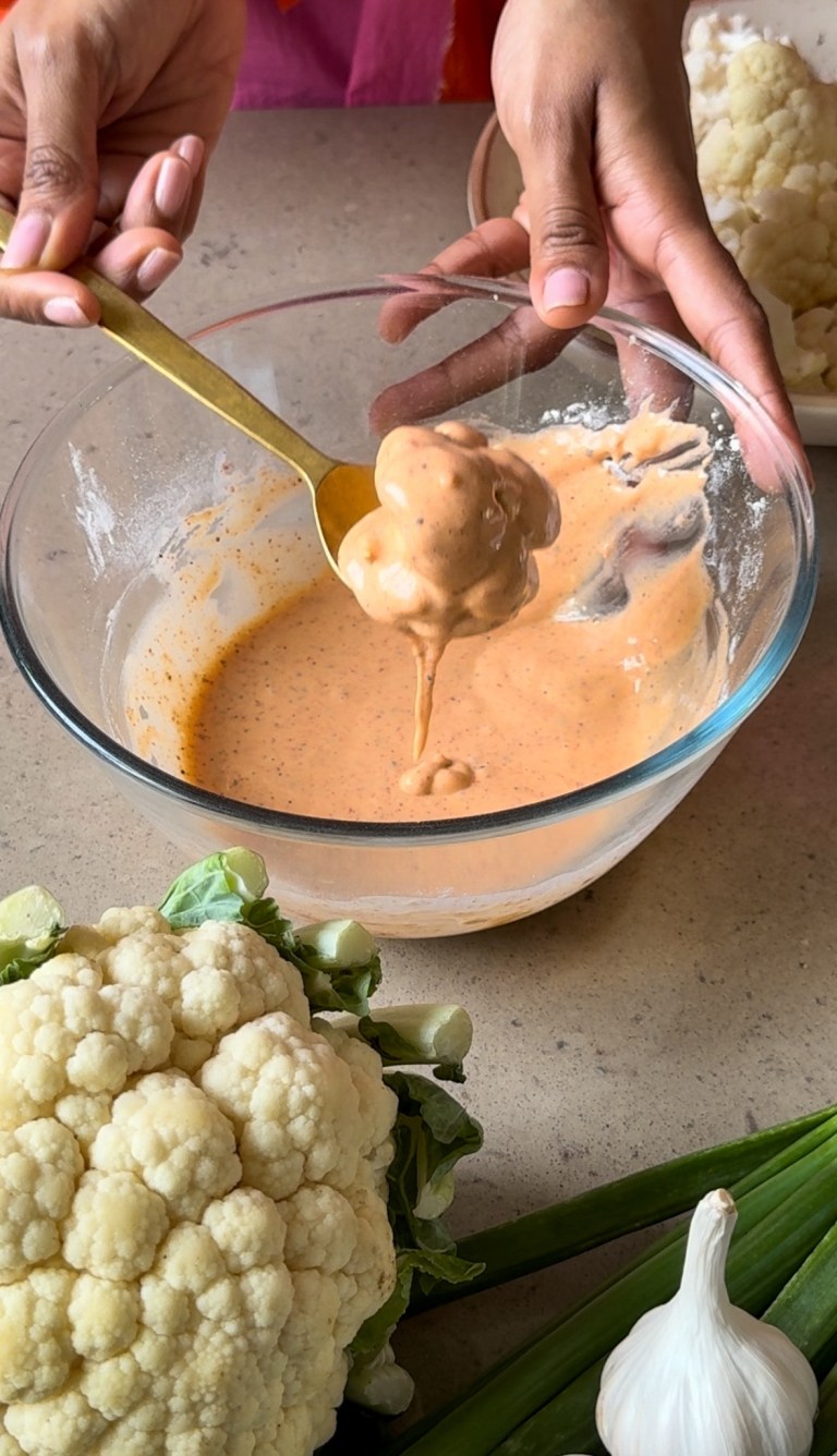 Spicy Asian Style Cauliflower Wings
